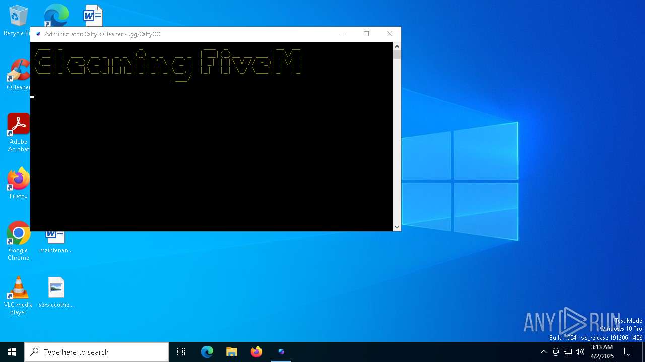 Malware analysis Salty Cleaner.exe Malicious activity | ANY.RUN ...