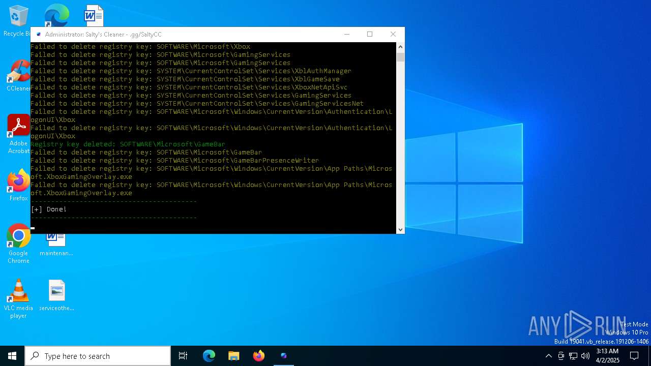Malware analysis Salty Cleaner.exe Malicious activity | ANY.RUN ...