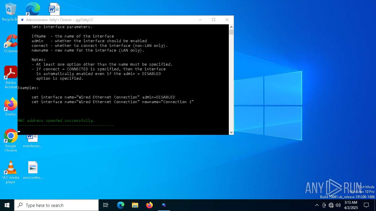 Malware analysis Salty Cleaner.exe Malicious activity | ANY.RUN ...