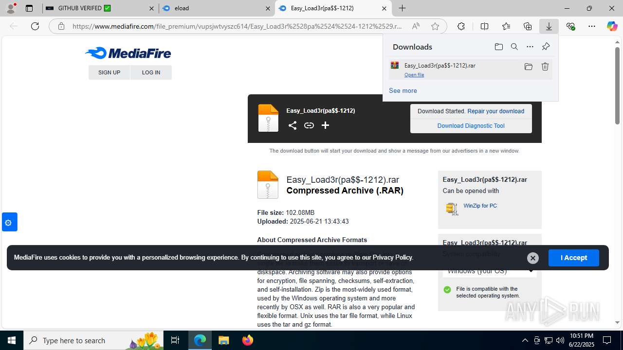 Malware analysis https://sites.google.com/view/github-launcher ...