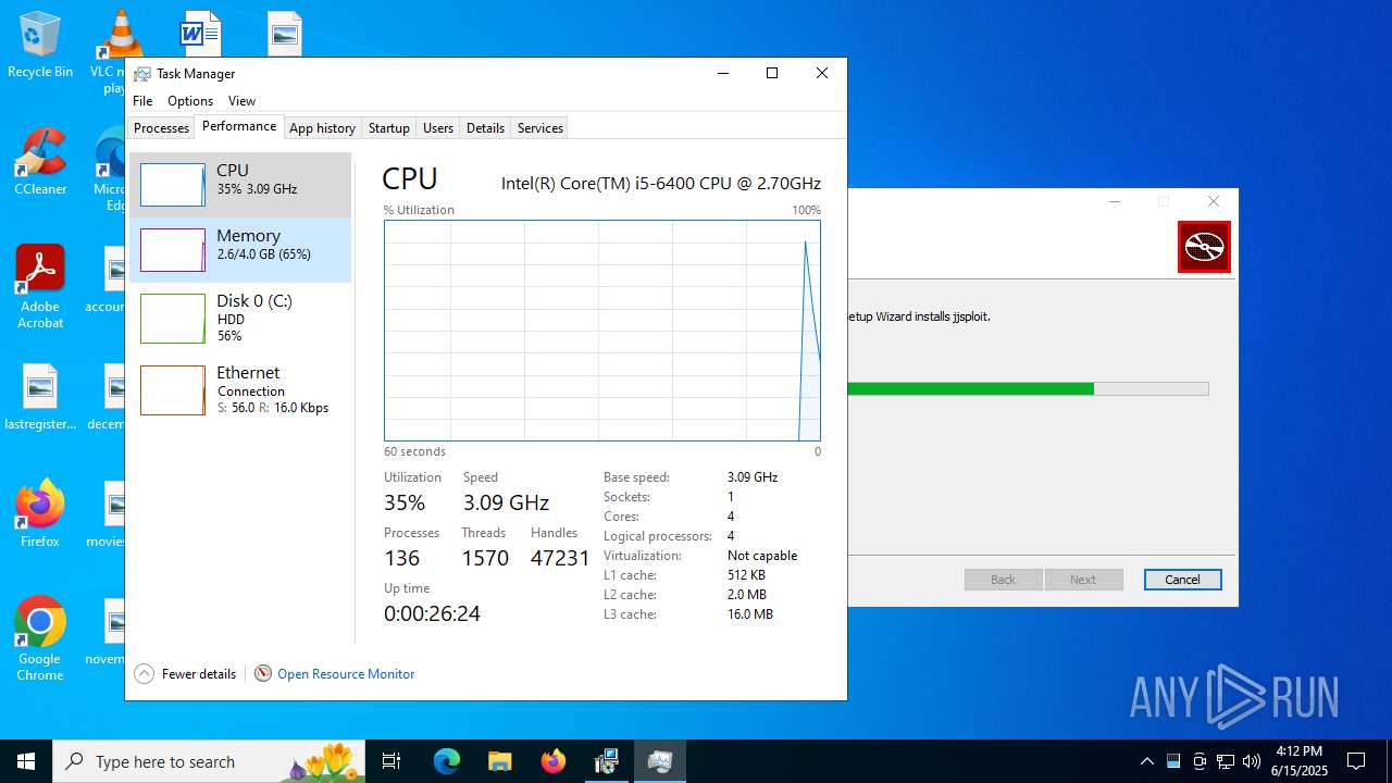 Malware analysis jjsploit_8.15.0_x64_en-US.msi Malicious activity | ANY ...
