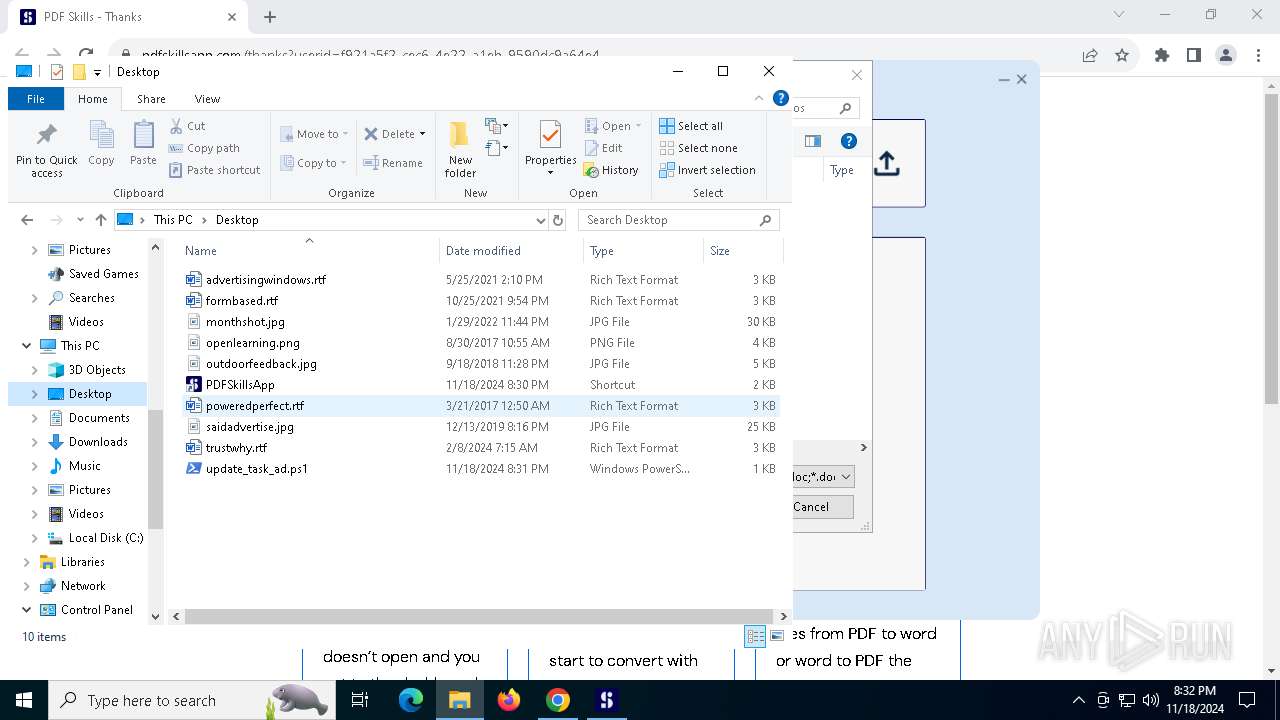 Malware analysis pdfskills (1).exe Malicious activity | ANY.RUN ...