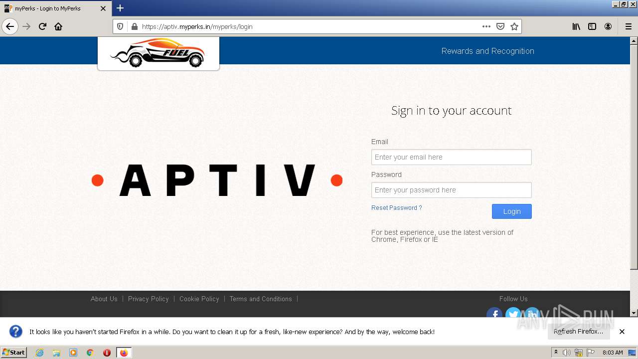 Malware analysis https://aptiv.myperks.in/kudos Malicious activity | ANY.RUN - Malware Sandbox ...