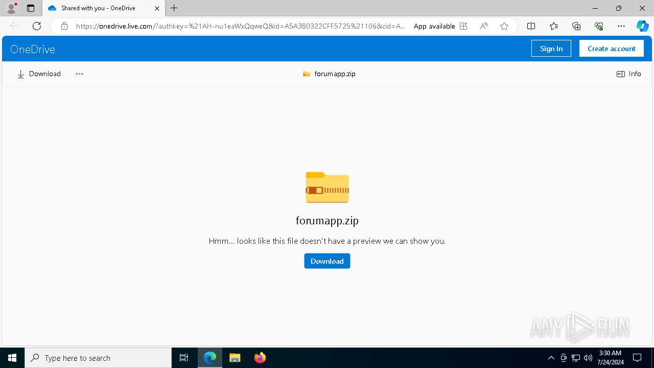 Malware analysis 1drv.ms/u/s!AiVX_ywysKOlan-nu1eaWxQqweQ?e=3DXaVbFg ...