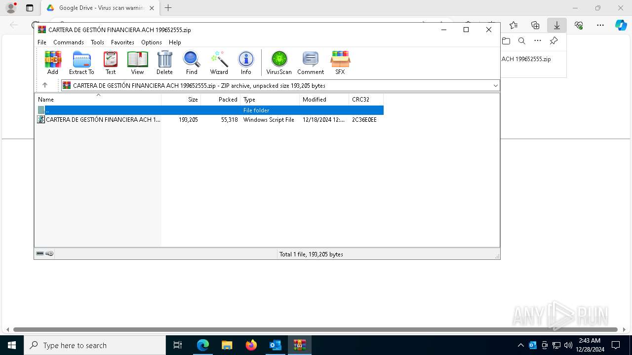 Analysis RV_ CARTERA DE GESTIÓN FINANCIERA ACH 199652555.msg (MD5 ...