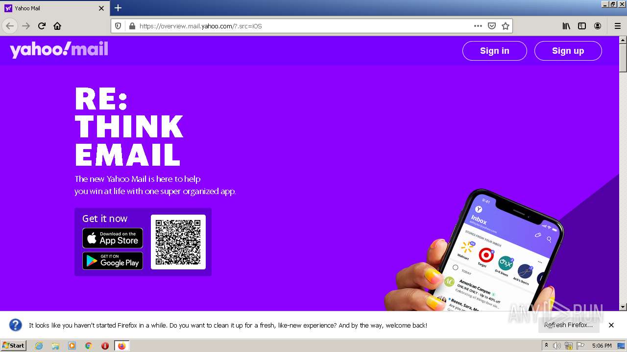Malware analysis https://overview.mail.yahoo.com/?.src=iOS Malicious activity | ANY.RUN ...