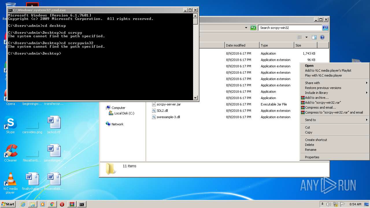 Analysis https://github.com/Genymobile/scrcpy/releases/tag/v1.3 Malicious activity - Interactive ...