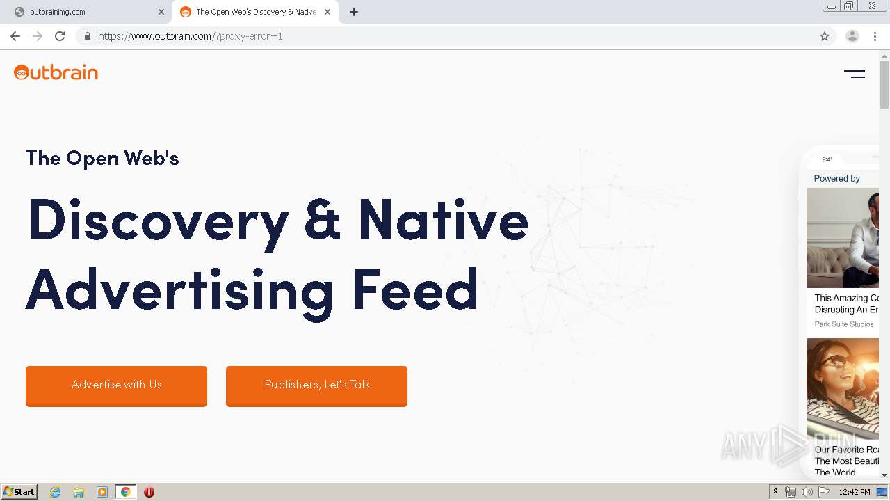 Analysis http://outbrainimg.com Malicious activity - Interactive analysis ANY.RUN