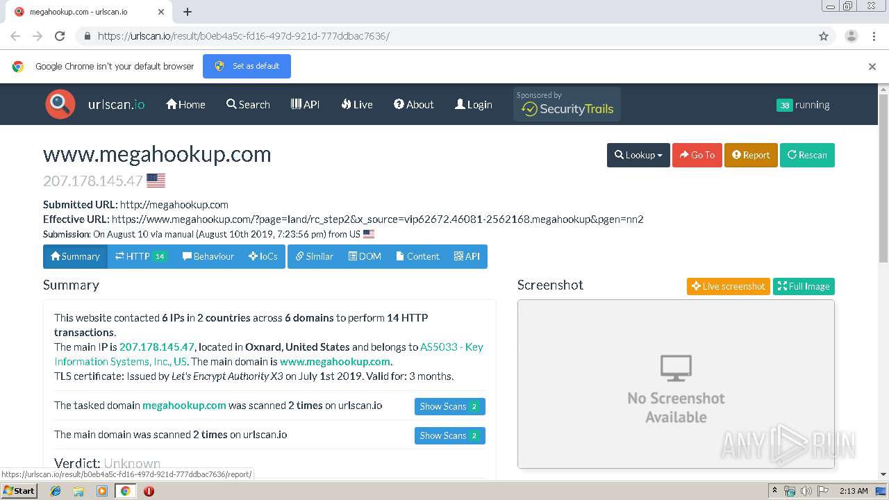 Malware analysis https://urlscan.io/result/b0eb4a5c-fd16-497d-921d ...