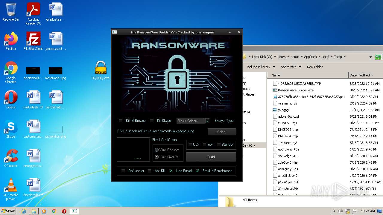 Malware analysis C:\Users\admin\Desktop\Ransomware Builder.exe ...