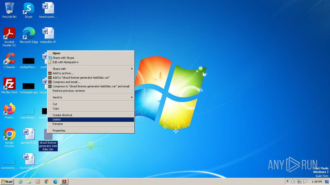 Malware Analysis Idrac8 License Generator-beb5dec.bin.zip Malicious 