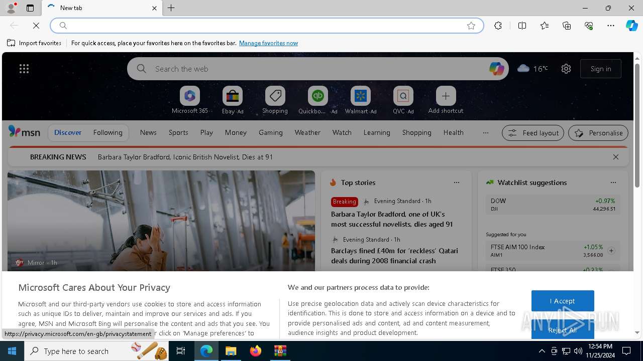 Malware analysis msedge.exe.7z Malicious activity | ANY.RUN - Malware Sandbox Online