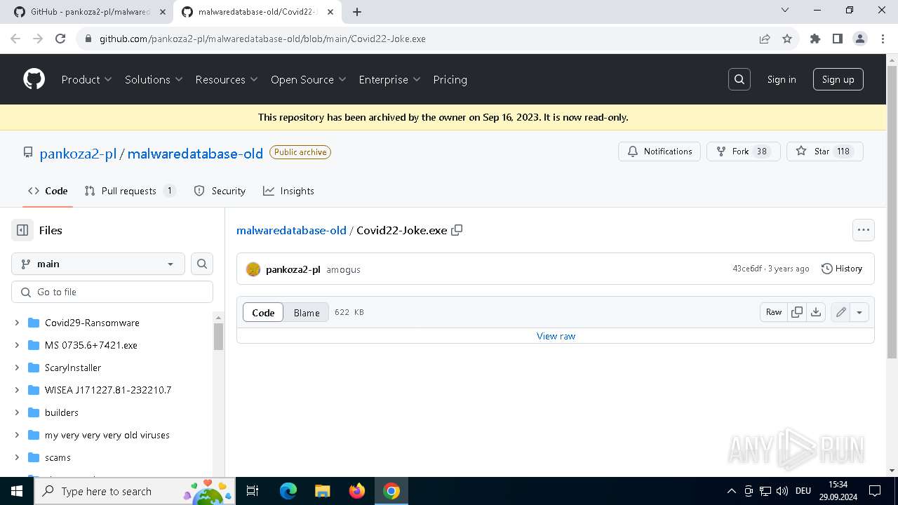 Malware analysis https://github.com/pankoza-pl/malwaredatabase ...