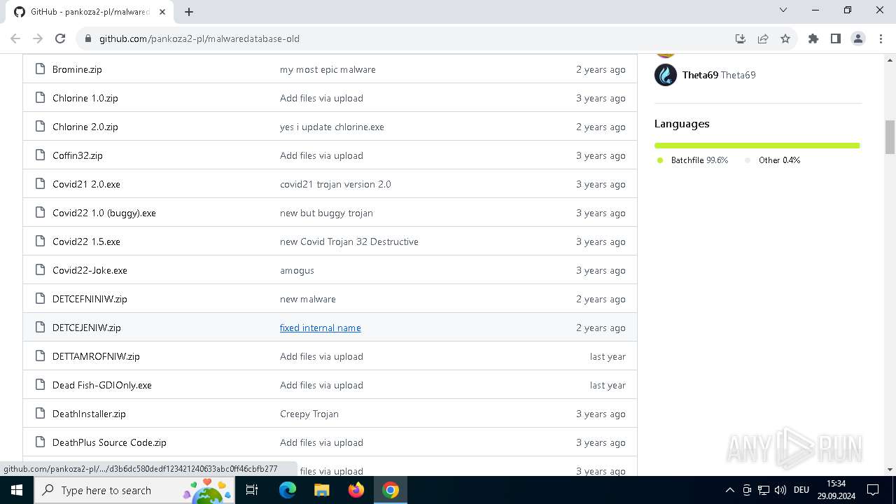 Malware analysis https://github.com/pankoza-pl/malwaredatabase ...