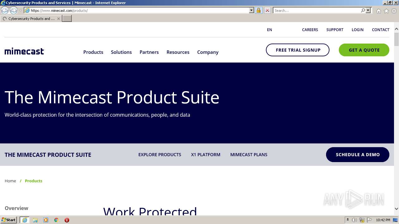 Malware analysis http://www.mimecast.com/products/ No threats detected ...