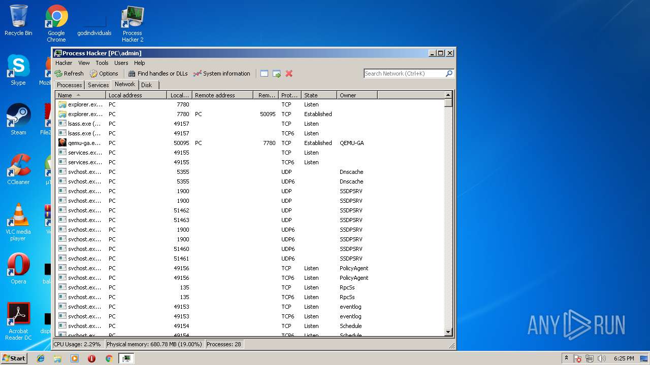 Malware analysis processhacker-2.39-setup.exe Suspicious activity | ANY.RUN - Malware Sandbox Online