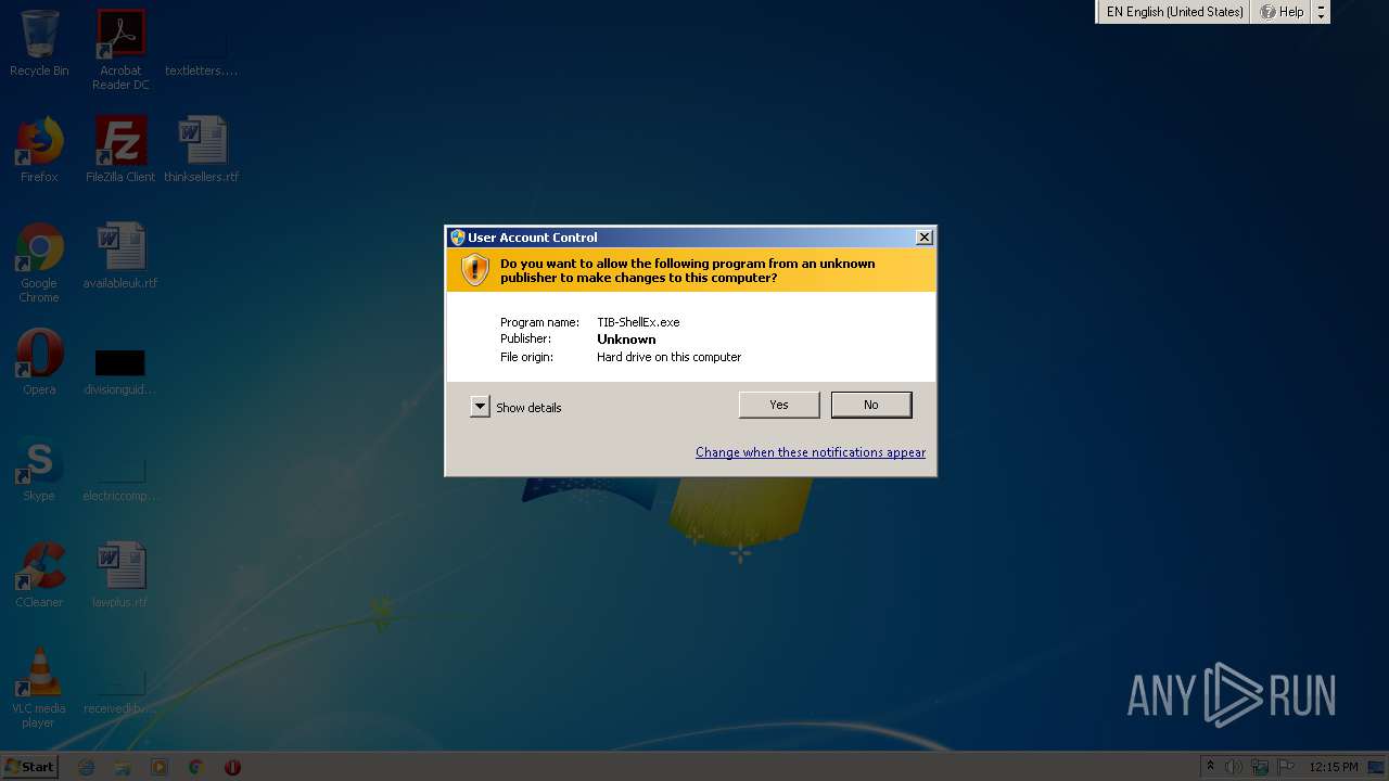Malware analysis TIB-ShellEx.exe Malicious activity | ANY.RUN - Malware ...