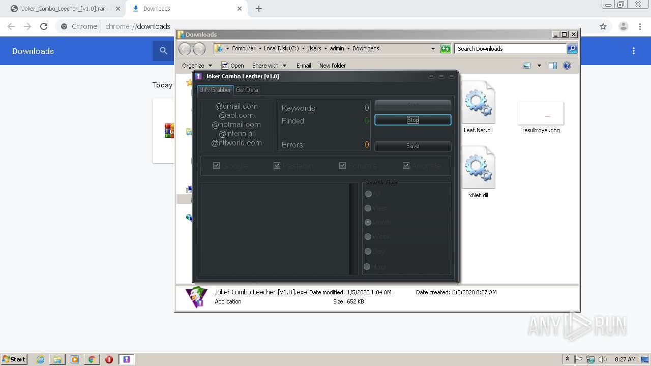 Malware analysis http://anonfile.com/v5s0m511o7/Joker_Combo_Leecher_v1 ...