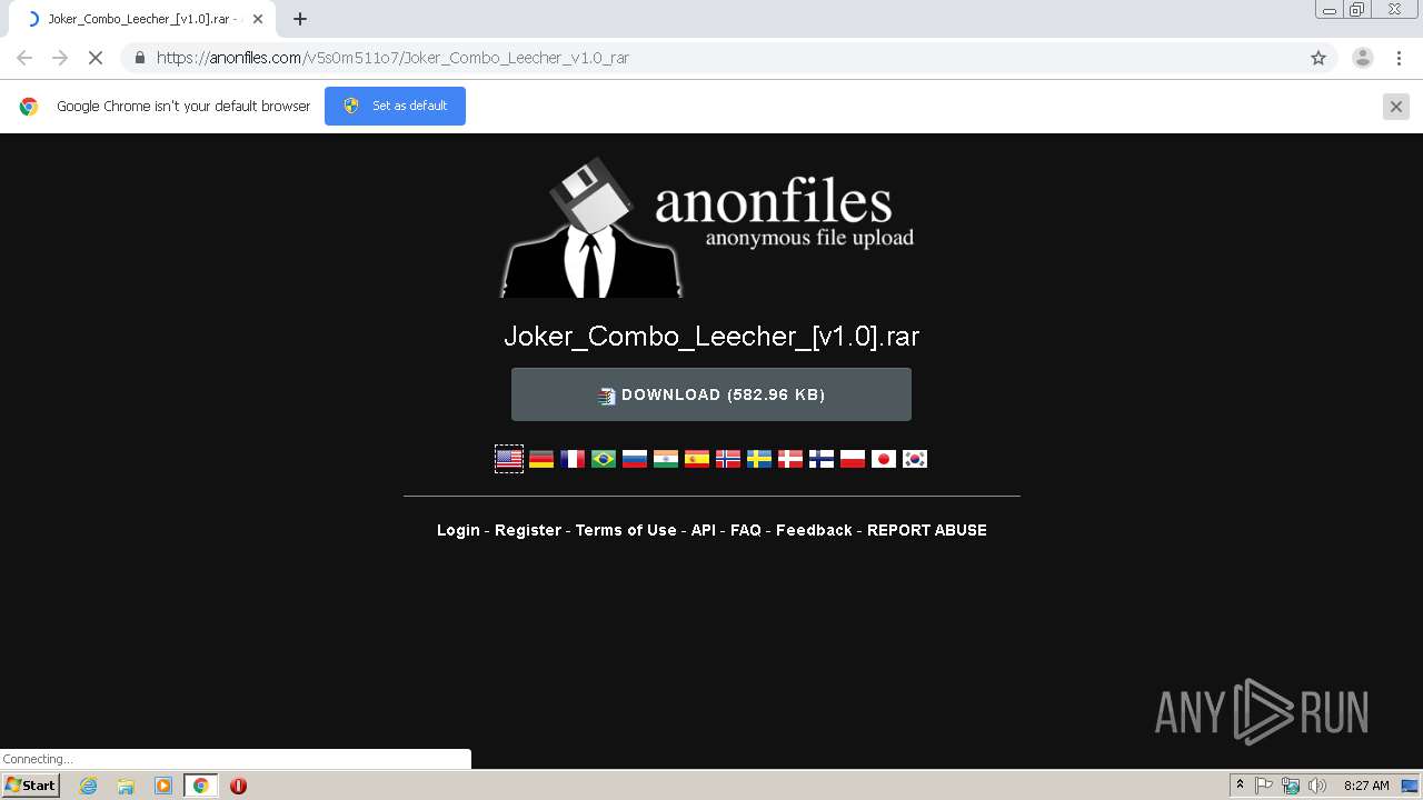 Malware analysis http://anonfile.com/v5s0m511o7/Joker_Combo_Leecher_v1 ...