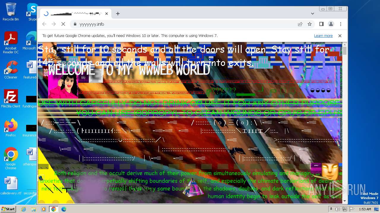 Malware analysis yyyyyyy.info Malicious activity | ANY.RUN - Malware Sandbox Online