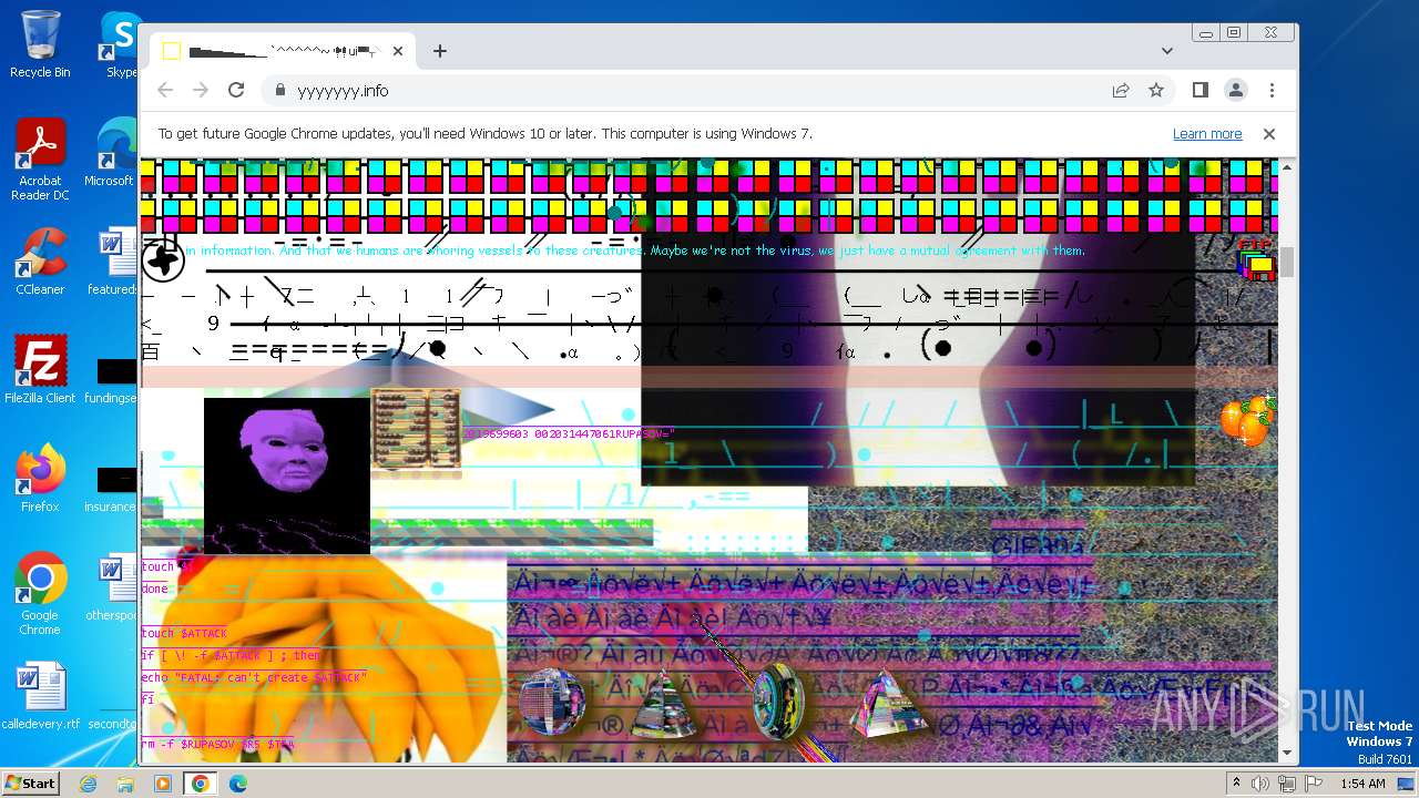 Malware analysis yyyyyyy.info Malicious activity | ANY.RUN - Malware Sandbox Online