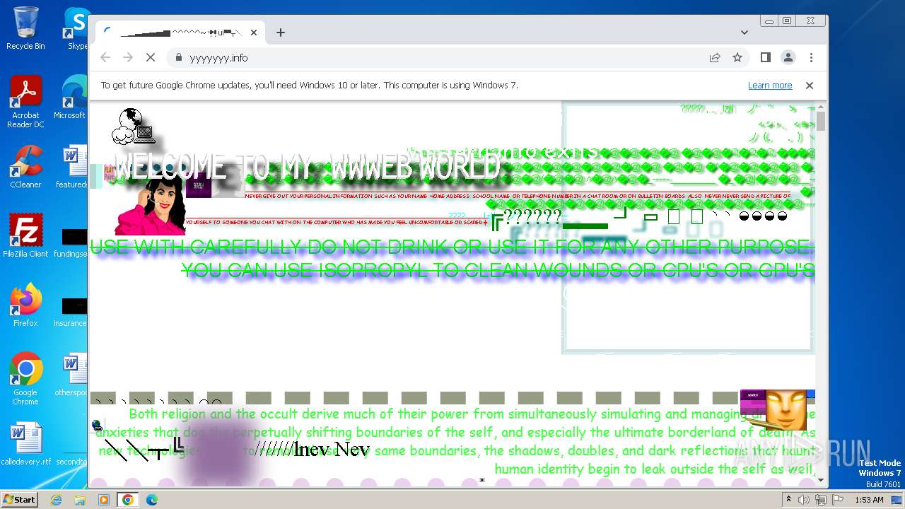 Malware analysis yyyyyyy.info Malicious activity | ANY.RUN - Malware Sandbox Online