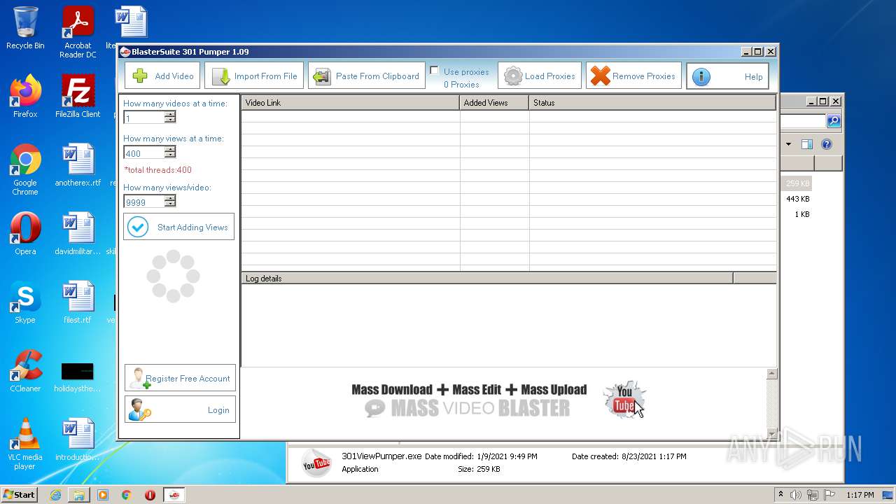 Malware Analysis Youtube Bots.zip Malicious Activity 