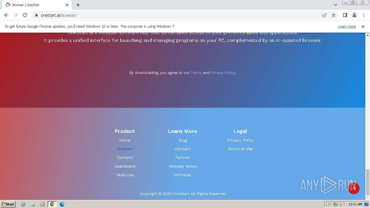 Malware analysis onestart.ai Malicious activity | ANY.RUN - Malware Sandbox Online