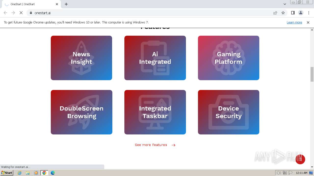 Malware analysis onestart.ai Malicious activity | ANY.RUN - Malware Sandbox Online