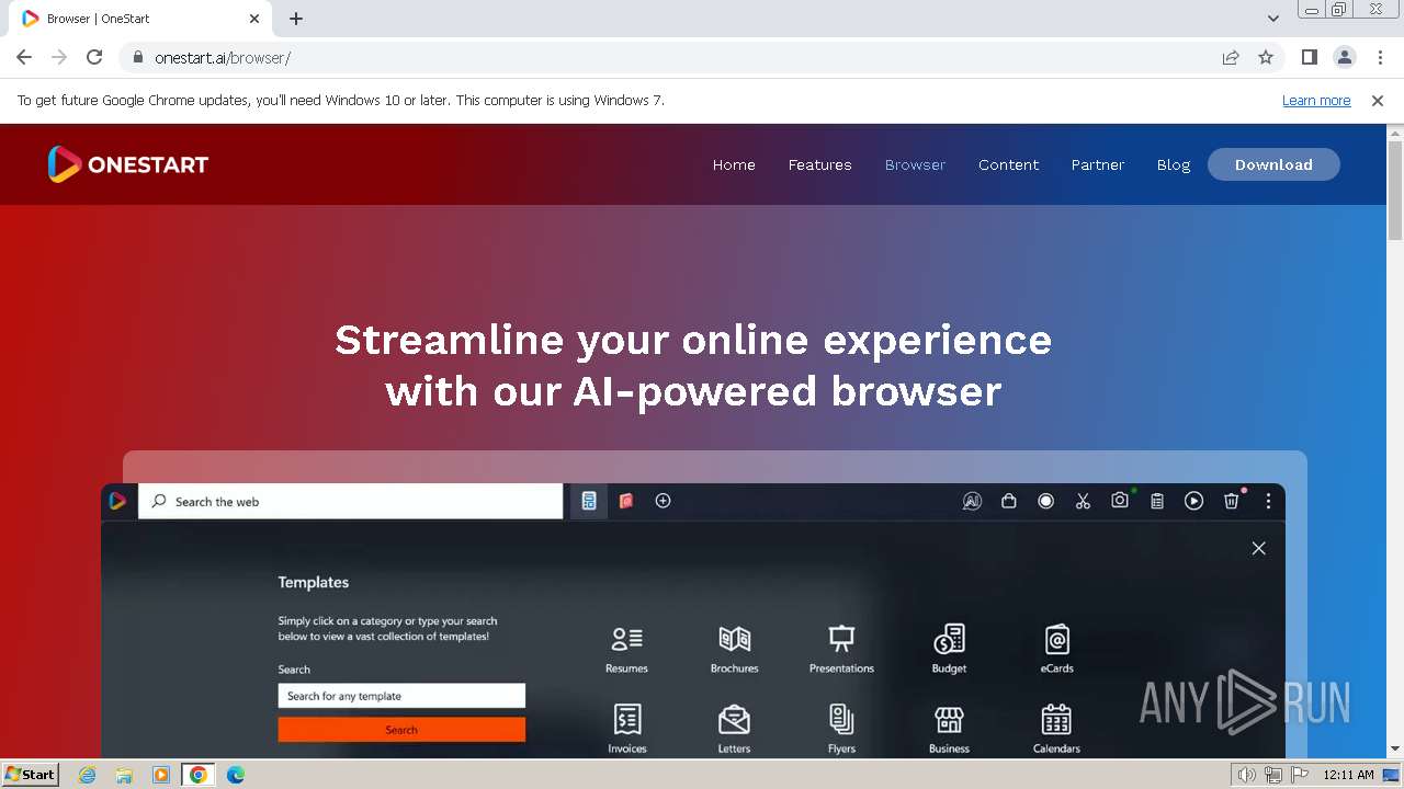 Malware analysis onestart.ai Malicious activity | ANY.RUN - Malware Sandbox Online