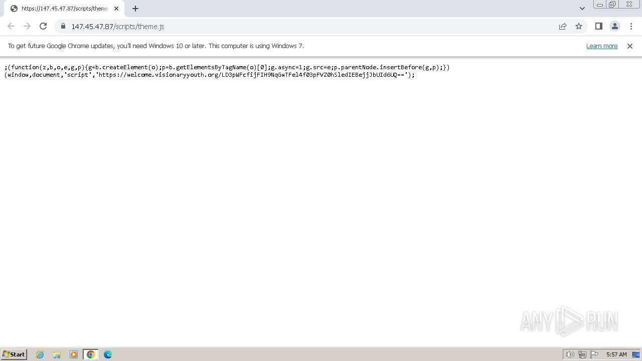 Malware analysis https://147.45.47.87/scripts/theme.js Malicious ...