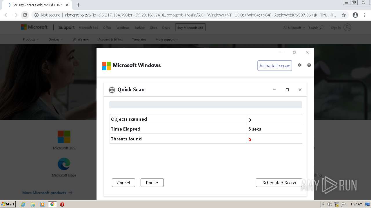 Malware analysis http://alongnd.xyz/t/?ip=95.217.134.79&ipr=76.20.160.240&useragent=Mozilla/5.0 ...