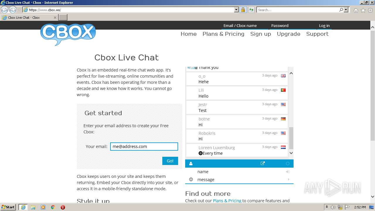 Analysis http://www4.cbox.ws Malicious activity - Interactive analysis ...