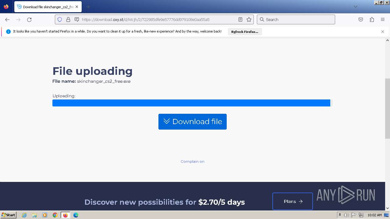 Malware analysis https://oxy.st/d/Wcjh Malicious activity | ANY.RUN - Malware Sandbox Online
