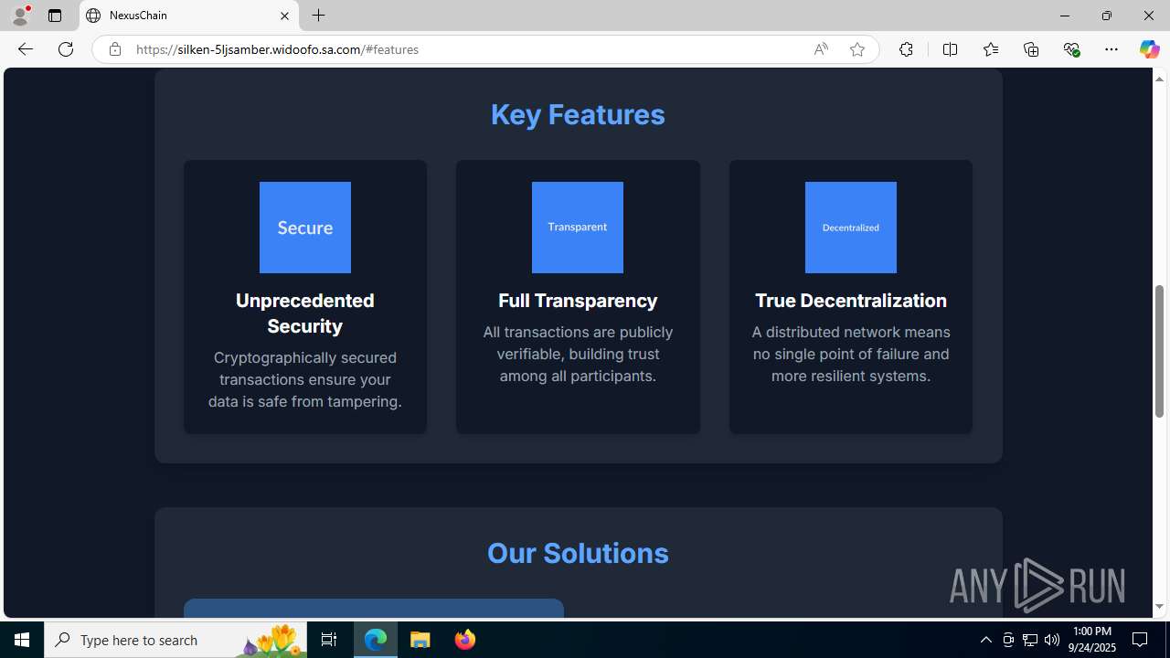 Analysis https://silken-5ljsamber.widoofo.sa.com Malicious activity ...