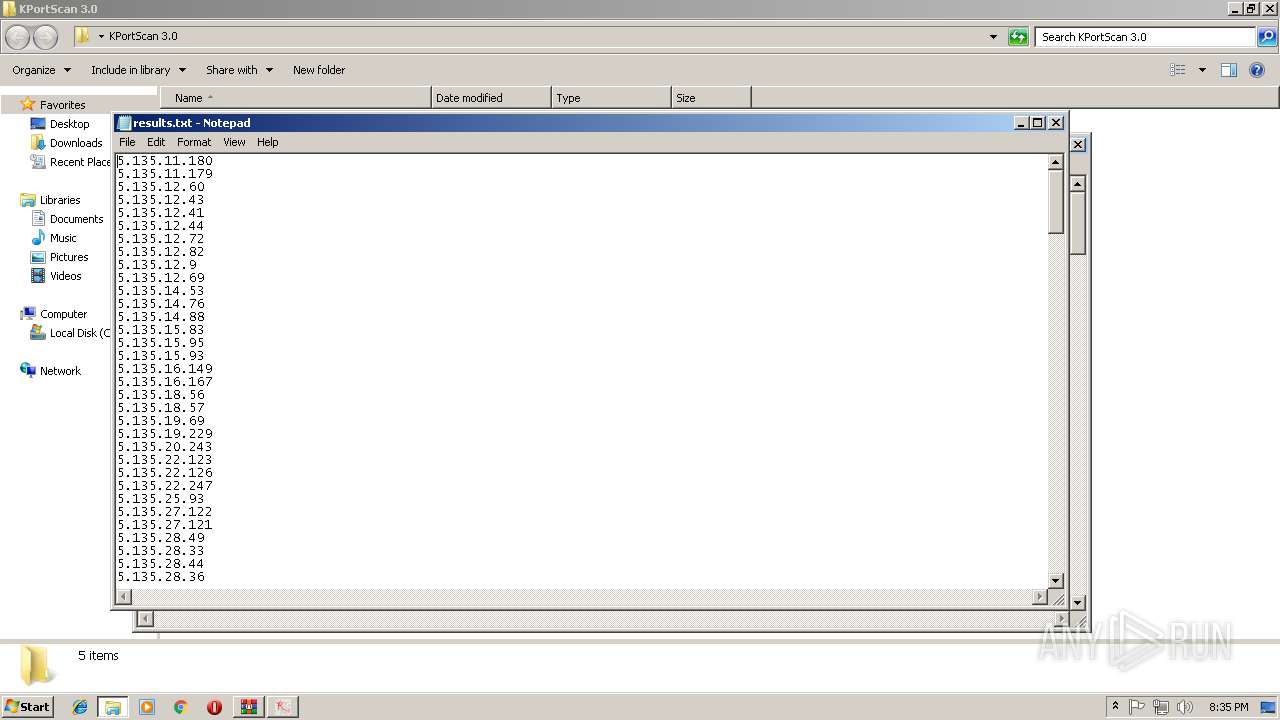 Analysis KPortScan 3.0[sentorion].zip (MD5: DC16C797CC714EA71E569D5BABC739D5) Malicious activity ...