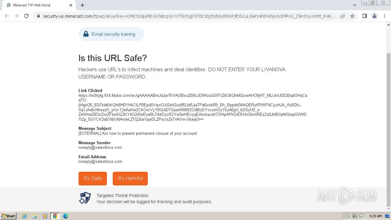 Malware analysis https://url.us.m.mimecastprotect.com/s/w8h9CNkXg0S6ZDq1Cmfi7J?domain=w3hjdg ...