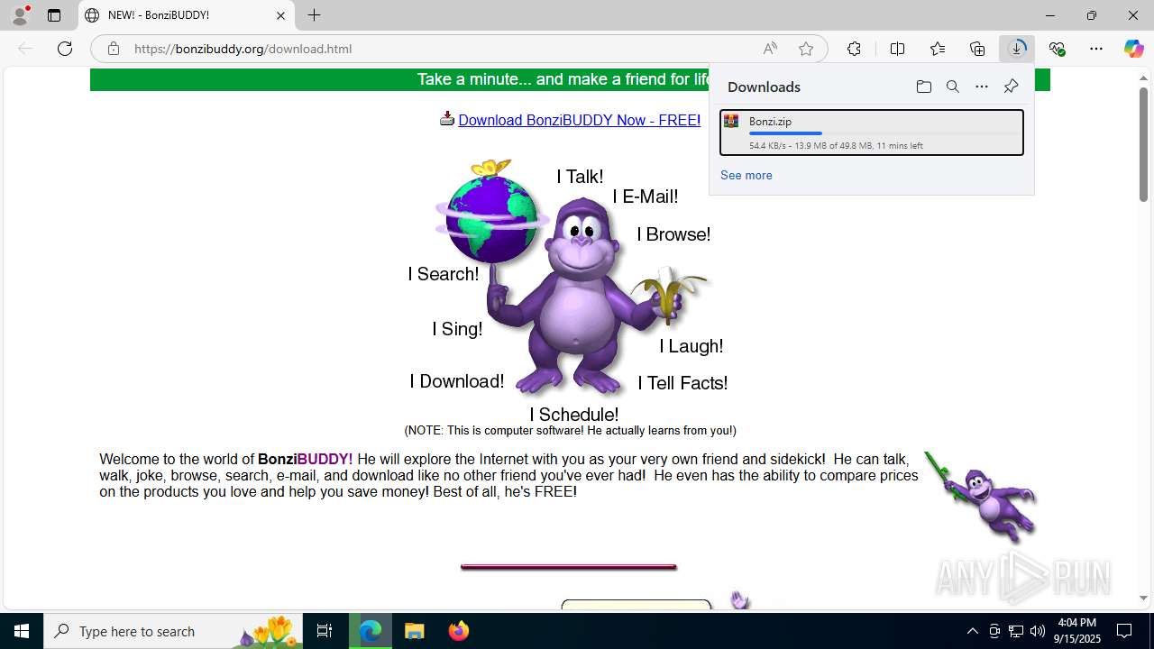 Malware analysis https://bonzibuddy.org/download.html Malicious activity | ANY.RUN - Malware ...