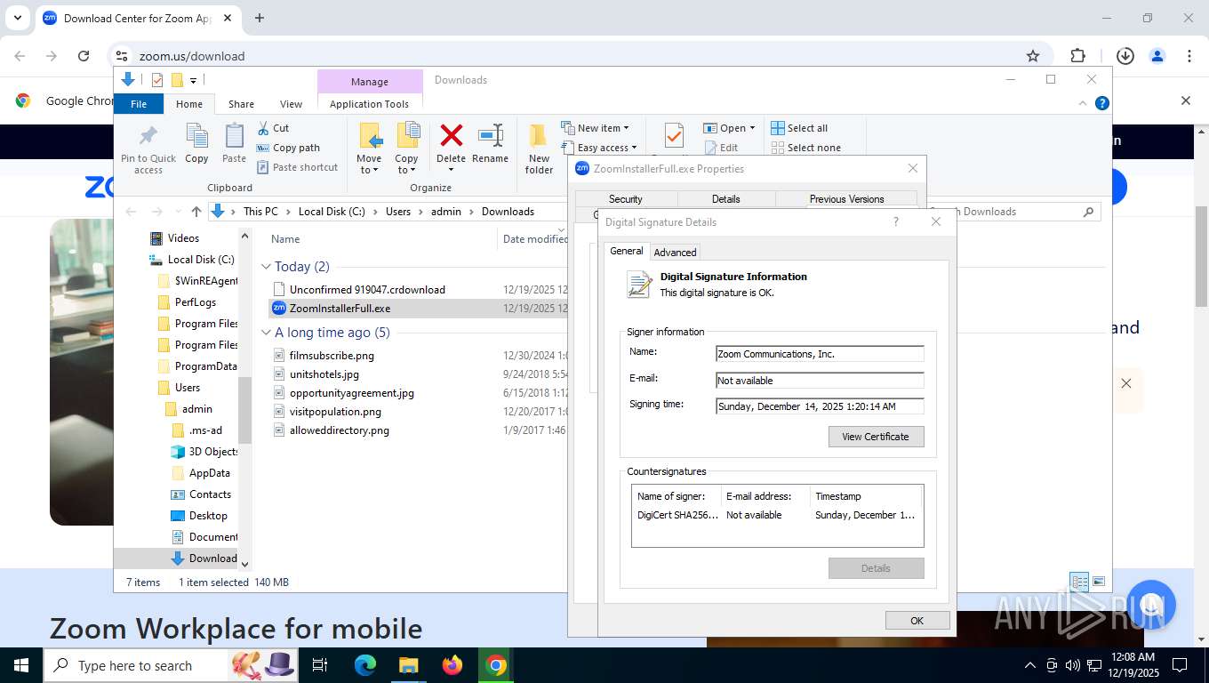 Malware analysis https://zoom.us/download Suspicious activity | ANY.RUN ...