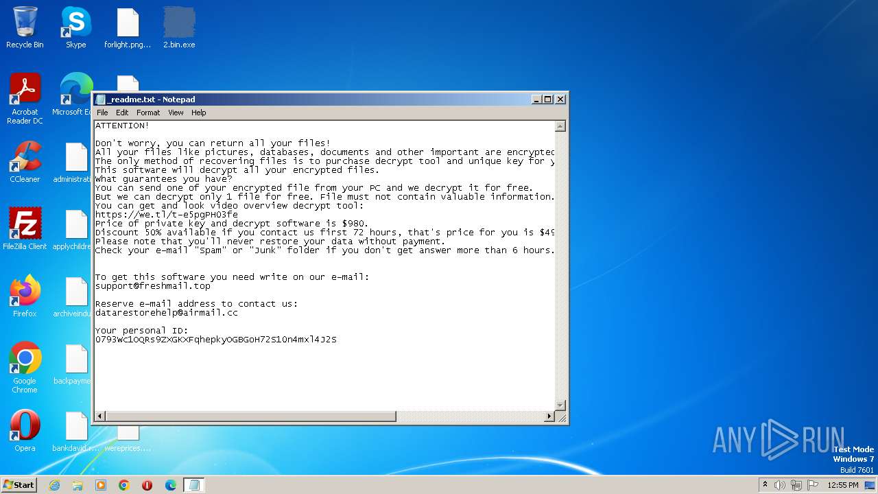 Malware analysis 2.bin Malicious activity | ANY.RUN - Malware Sandbox ...