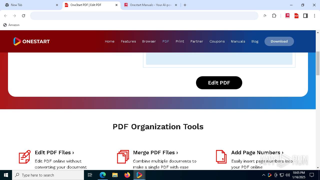 Malware analysis https://pdf.onestart.ai/en/pdfeditor Malicious activity | ANY.RUN - Malware ...