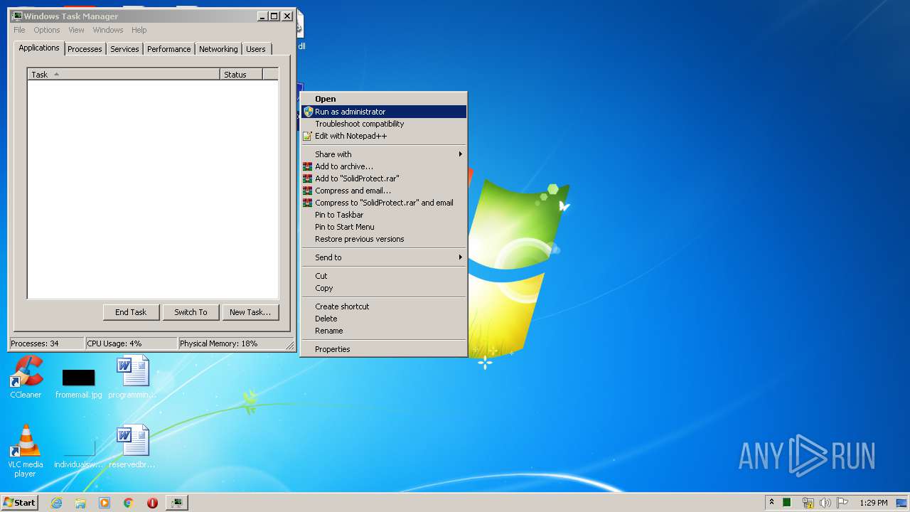 Malware analysis SolidProtect.zip Malicious activity | ANY.RUN - Malware Sandbox Online