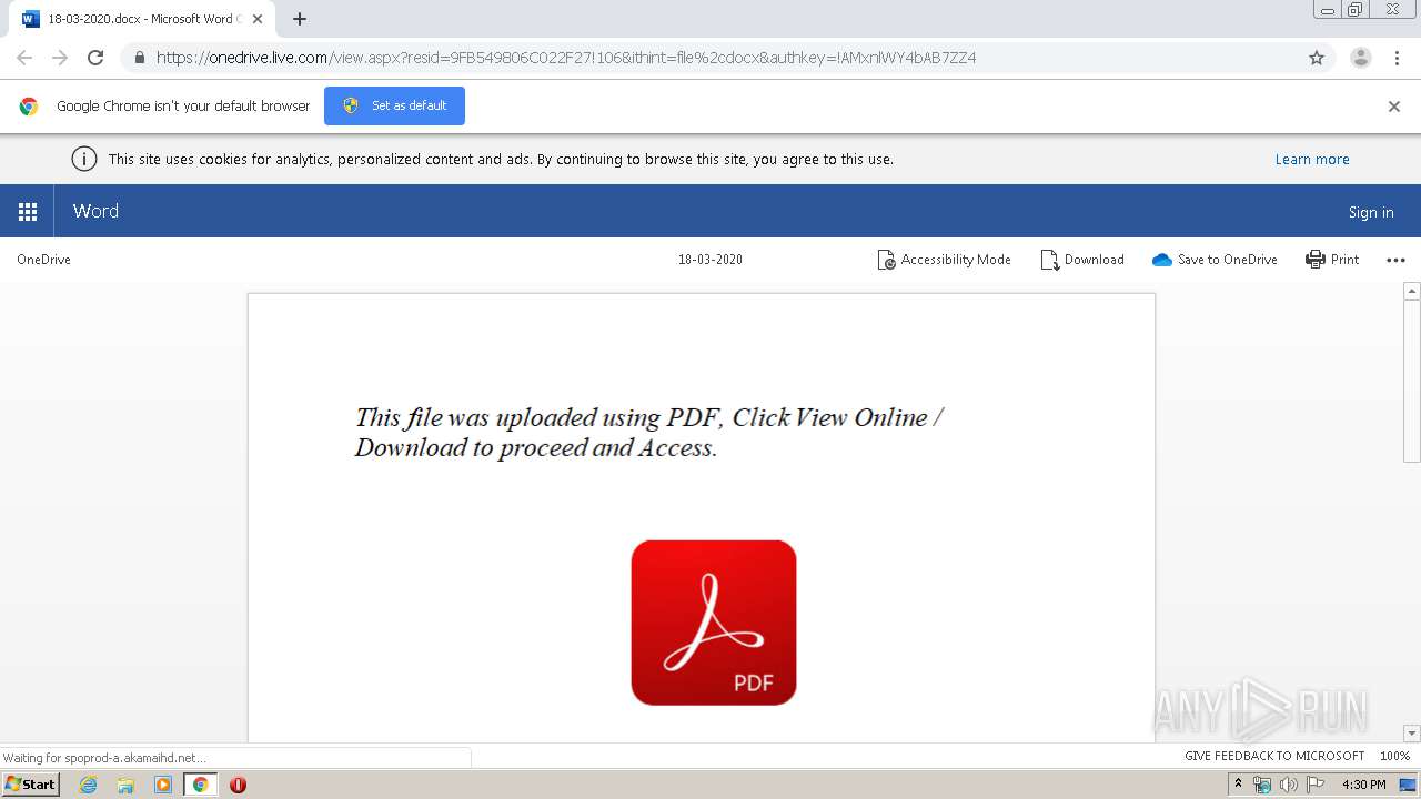 Malware analysis https://1drv.ms/w/s!AicvAmyASbWfasxnlWY4bAB7ZZ4?e=or1W3f Malicious activity ...