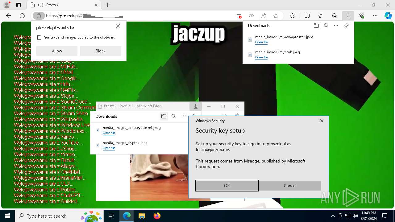 Malware analysis ptoszek.pl Malicious activity | ANY.RUN - Malware ...