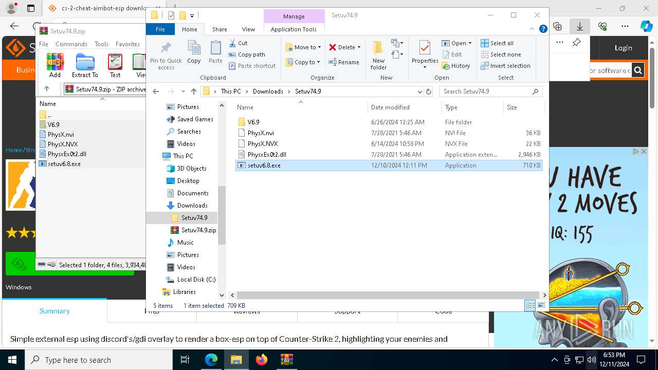 Analysis https://sourceforge.net/projects/cs-2-cheat-aimbot-esp/ Malicious activity ...