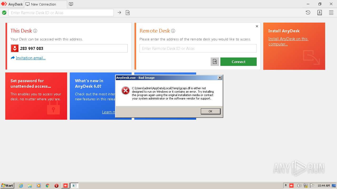 Malware analysis AnyDesk.exe Suspicious activity | ANY.RUN - Malware ...