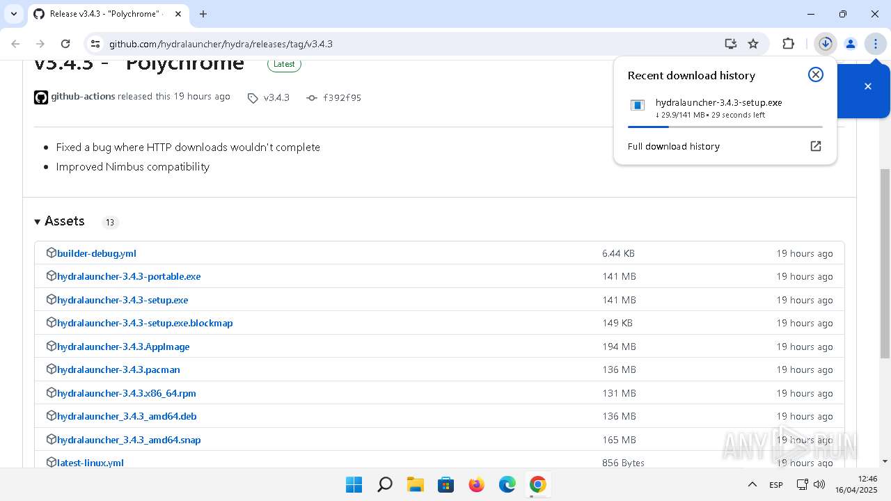 Malware analysis https://github.com/hydralauncher/hydra/releases/tag/v3.4.3 Malicious activity ...
