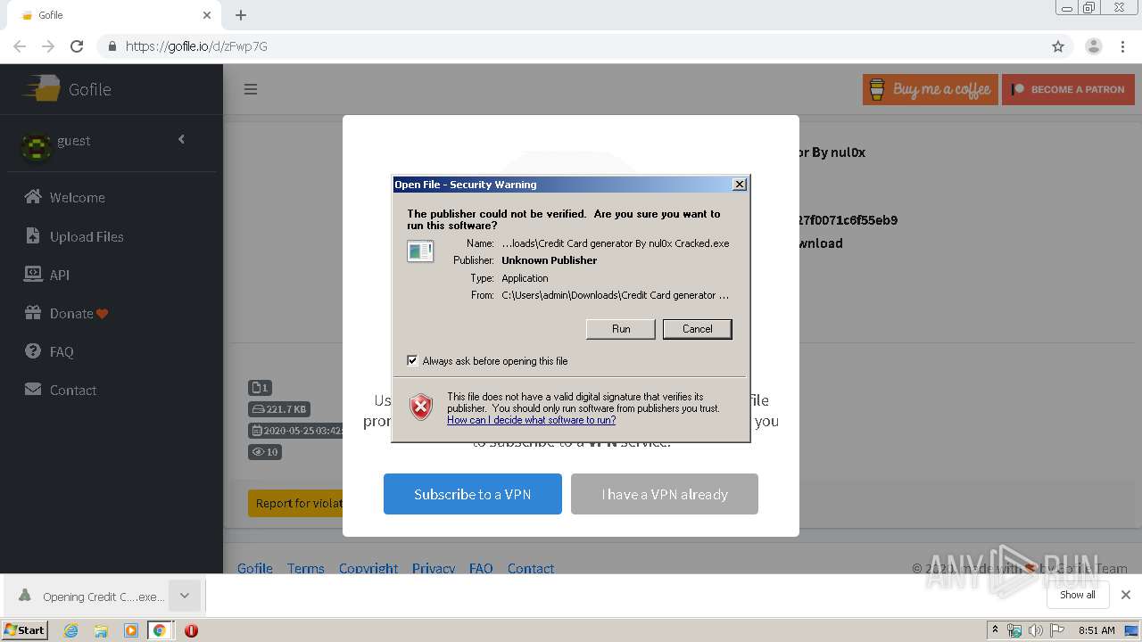 Malware analysis https://gofile.io/d/zFwp7G Malicious activity | ANY.RUN - Malware Sandbox Online