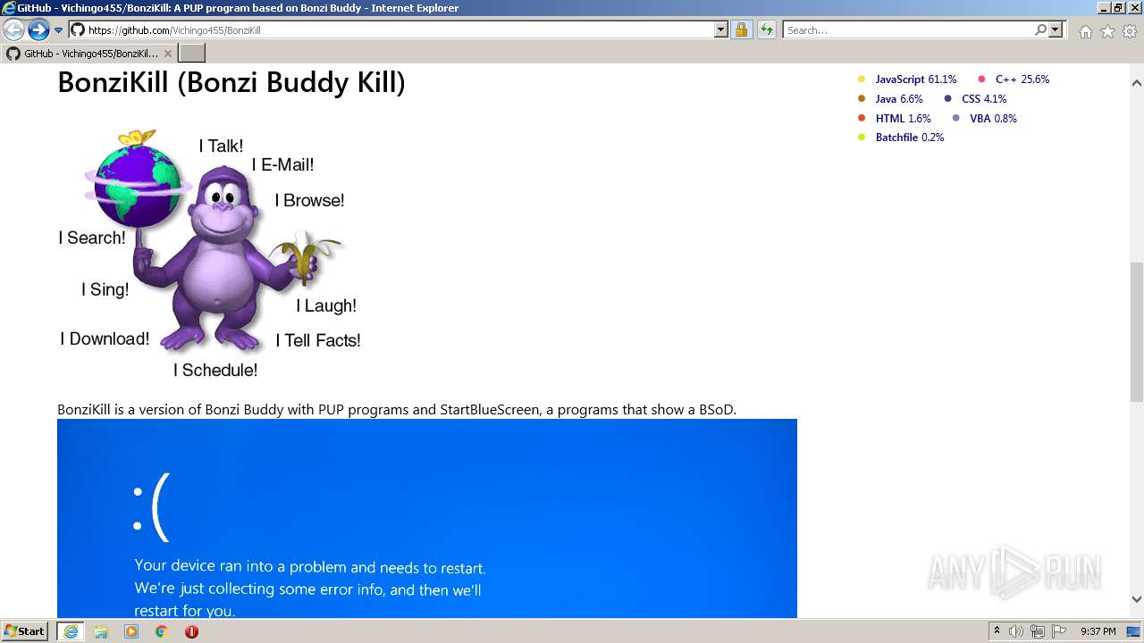 Malware analysis https://github.com/Vichingo455/BonziKill Malicious ...