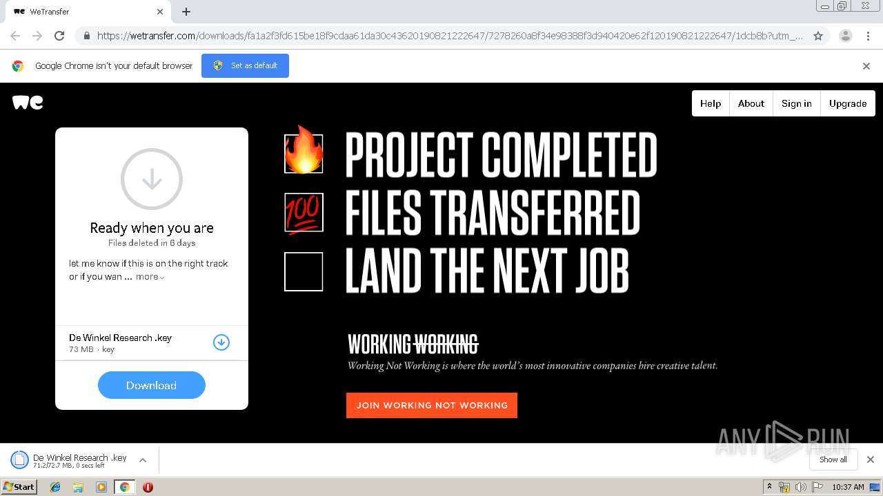 Malware analysis https://wetransfer.com/downloads/fa1a2f3fd615be18f9cdaa61da30c43620190821222647 ...